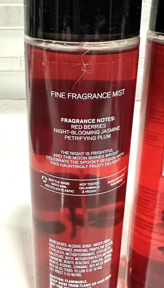 2 Bath & Body Works Vampire Blood Halloween Red Fine Fragrance Mist ...