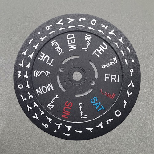 Arabic/English Font Black Date Disk Wheel Week Wheel for Movement NH36 ...