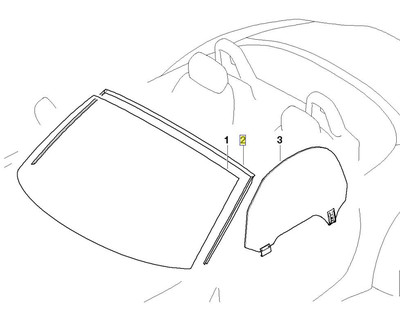 2002-2008 BMW E85, E86 Z4 Windshield Moulding Trim Seal | 51317017021 ...