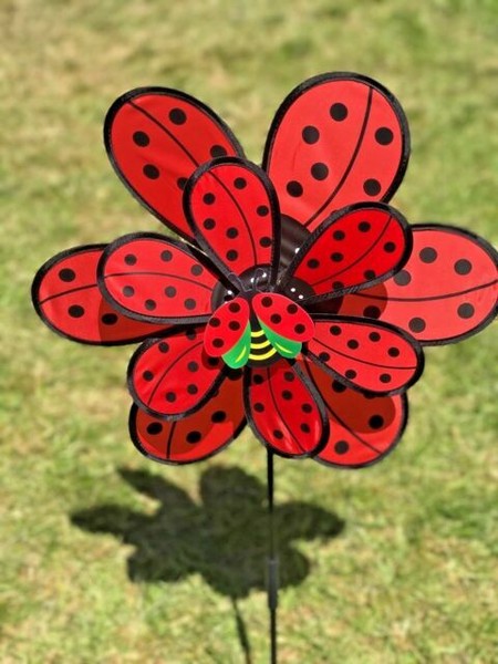 Double Cloth Ladybug Wind Spinners Pinwheel Windmill for sale online | eBay