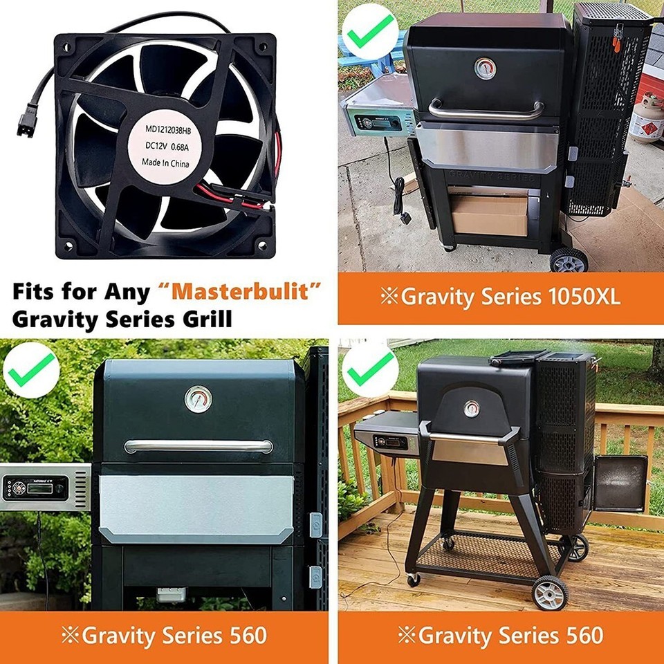 DC12V Plastic Charcoal Grill Fan Charcoal Grill Fan DC12V 120x120x38mm ...