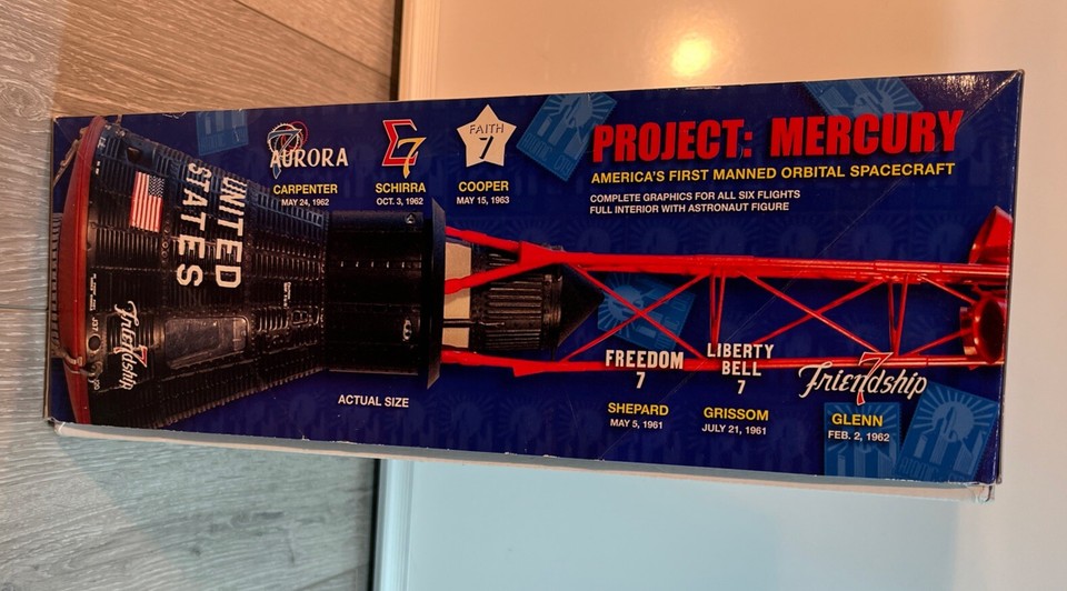 MRC Project Mercury Capsule Space Program Plastic Model Kit 1/12 Scale ...