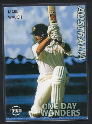 ULTRA RARE 1999 TOPDRAW CRICKET- MARK WAUGH -AUSTRALIA- ONE DAY WONDERS ...