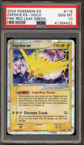 Pokemon Zapdos ex EX Fire Red & Leaf Green Ultra Rare #116 PSA 10 Gem ...