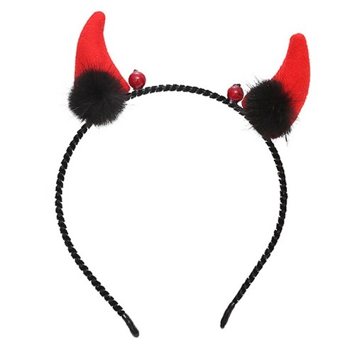 Gothic Ox Horns Headdress Devil Horn Headband Halloween Cosplay Fancy ...