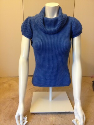 Atmosphere blue cowl neck short sleeve knit jumper size 8 | eBay UK
