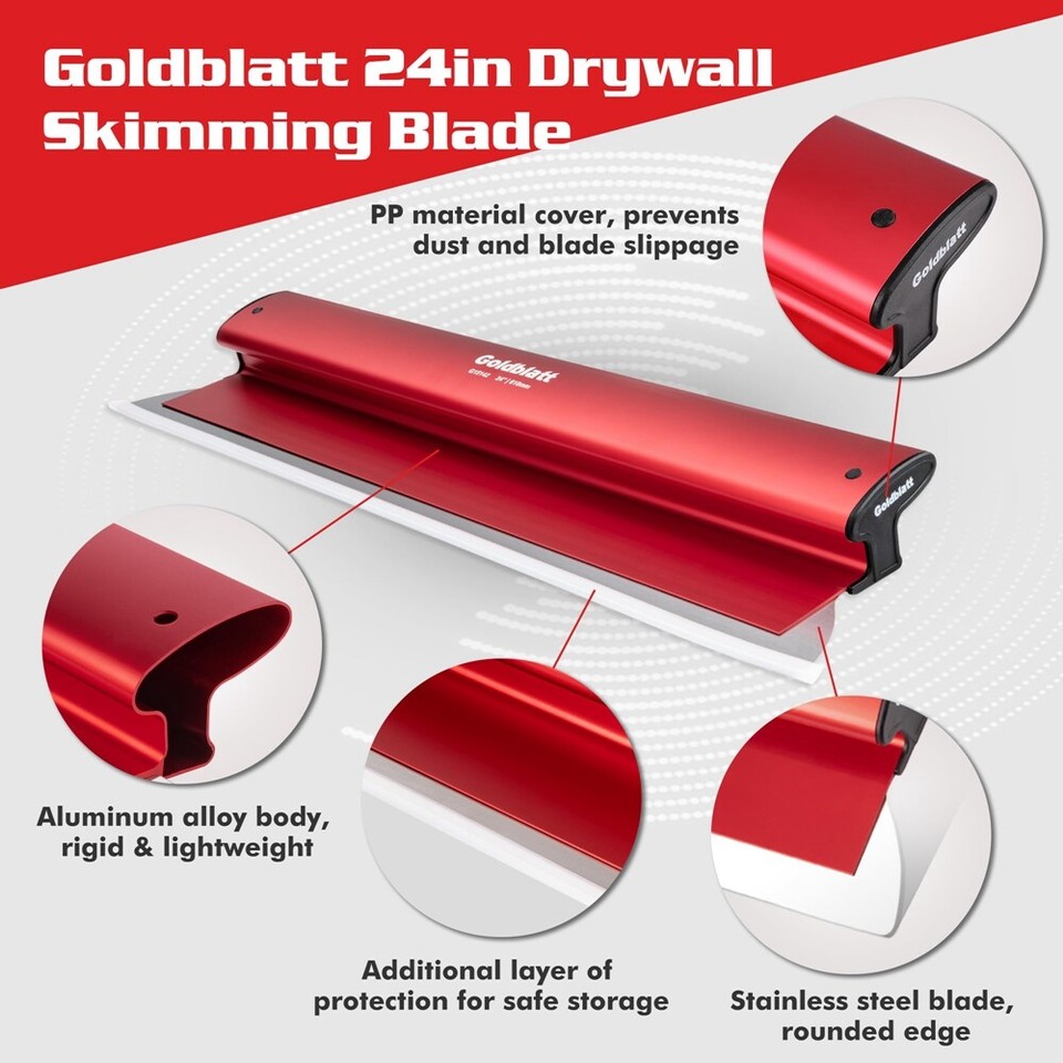 Goldblatt Drywall Skimming Blade Aluminum Drywall Skimming 24-IN ...