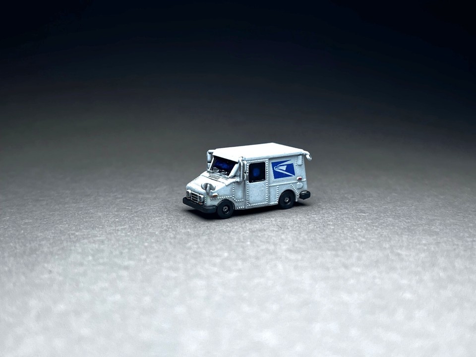N Scale (1:160) Mail Truck LLV, waterslide decals - UNPAINTED, NOT A ...