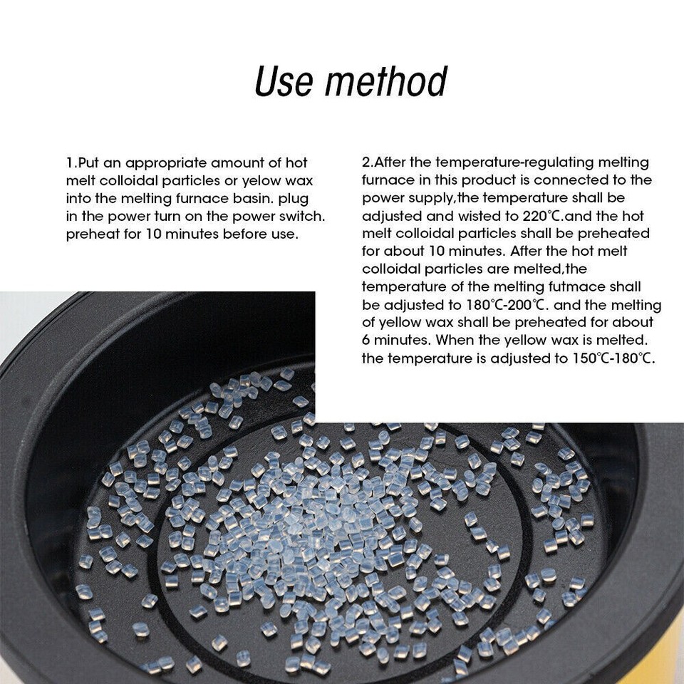 Extra Large Electric Glue Melting Pot 250W for Hot Melt Beads & Keratin ...