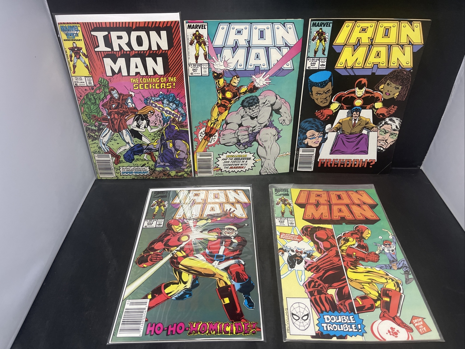 Lot Of 5 IRON MAN Marvel Comics (1986-1990) #214,247-248,254-255 ...