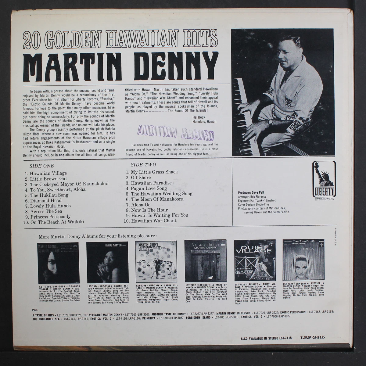 Martin Denny Album Aloha Hawaii