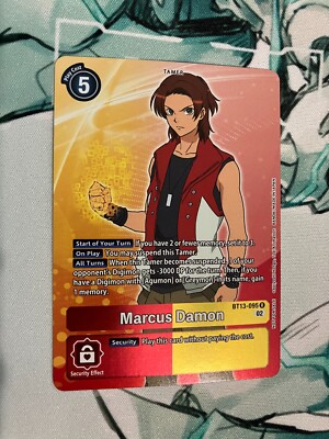 Marcus Damon BT13-095 R Box Topper Digimon CCG Versus Royal Knights NM ...