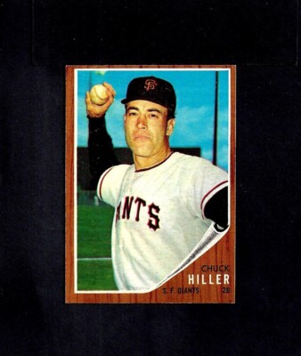 1962 TOPPS #188 CHUCK HILLER--GIANTS--NO CREASES--NR/MT | eBay