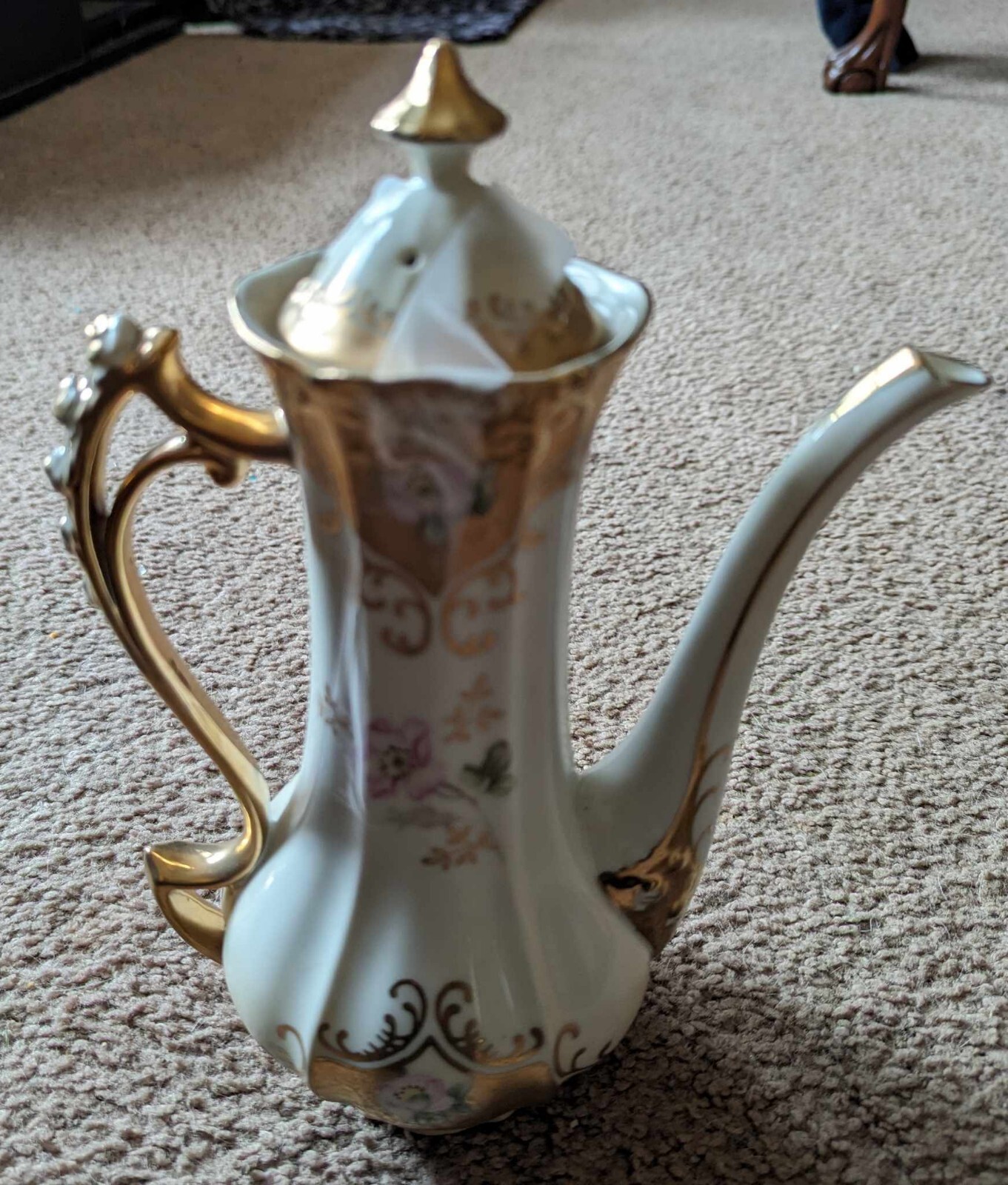 ANTIQUE NIPPON CHOCOLATE/TEA SET - Set Of 6, Pot/Cream/Sugar Bowl, Hand ...