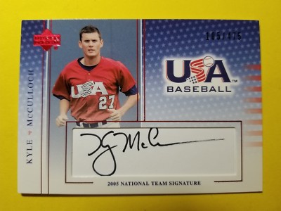 KYLE McCULLOCH 105/475 RC ROOKIE AUTO AUTOGRAPH ST. LOUIS CARDINALS ...