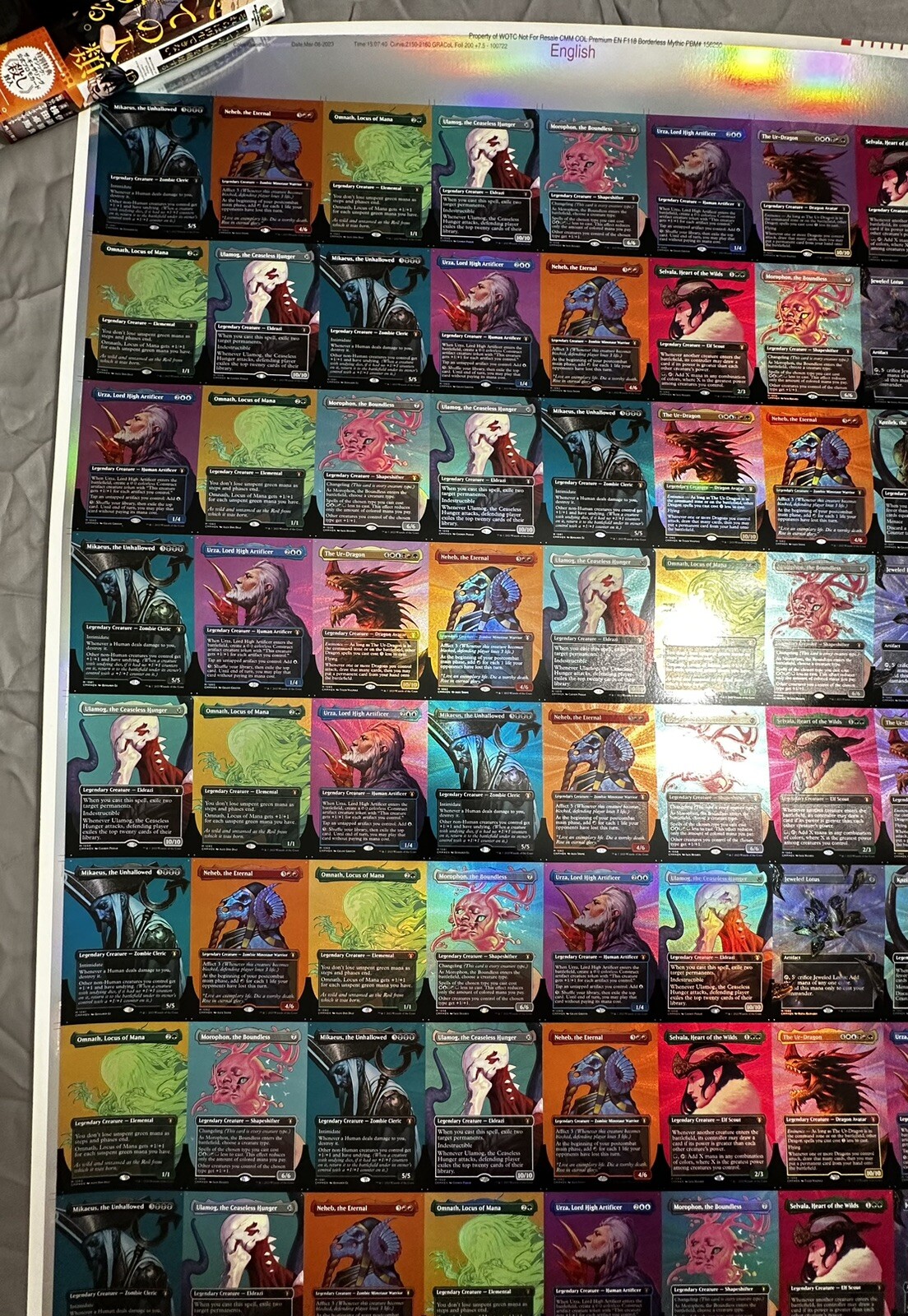 MTG Magic the Gathering Commander Masters Textured Foil Uncut Sheet | eBay