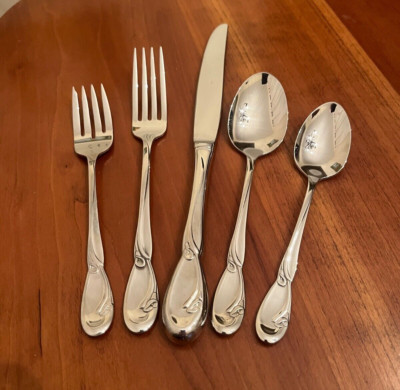 Oneida CALLA LILY Deluxe Glossy Stainless Silverware Flatware - Choice ...