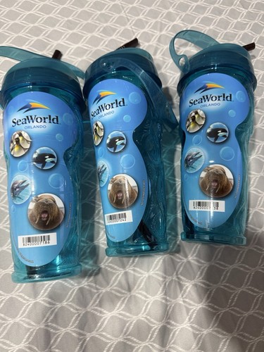 2023 SeaWorld Orlando Refillable Cups with Lids and Straws - Set of 3 ...