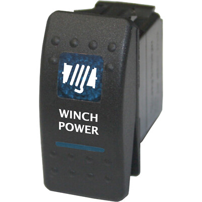 WINCH POWER 551B Rocker Switch 12V ON-OFF blue offroad ATV UTV | eBay