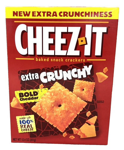 Cheez it Extra Bold Cheddar Extra Crunchy Baked Snack Crackers 12.4 oz ...