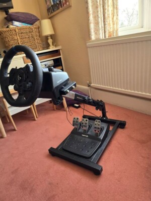 PS5/PS4 Logitech GT Steering wheel and pedals in a built driving rig ...