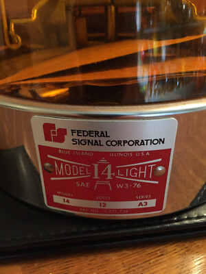 Old stock display model Federal Model 14 Amber Beacon | eBay