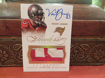 Panini Flawless Gold Autograph Jersey Auto Buccaneers Vincent Jackson ...