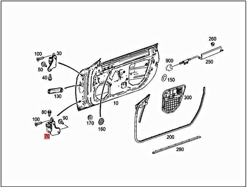 Genuine MERCEDES R171 R172 SLC R172 Hinge for vehicle door 1717200337 ...