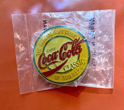 Coca Cola Classic Official Drink of Summer Pin Enamel Pinback Coke ...