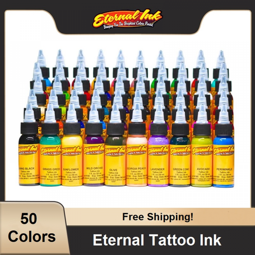Eternal Tattoo Ink Set 50 Colors Set 1oz 30ml Permanent See ...