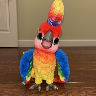 FurReal Rock-A-Too The Show Bird Talking Moving Plush Fur Real Parrot ...