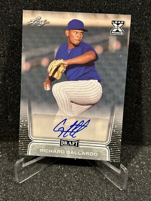 2020 Leaf Draft Richard Gallardo #BA-RG3 Rookie RC AUTO Chicago Cubs | eBay