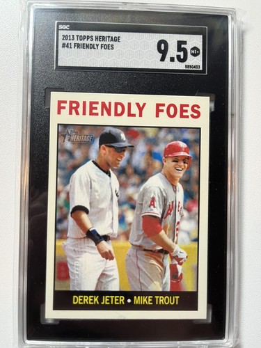 2013 Topps Heritage Derek Jeter Mike Trout Friendly Foes #41 SGC 9.5 | eBay