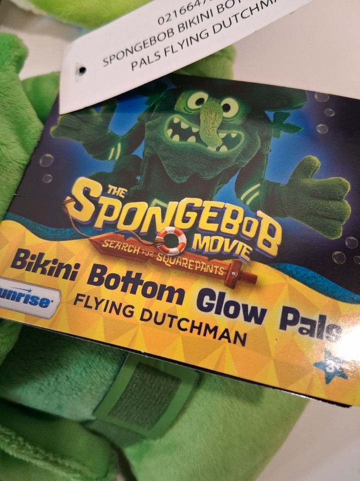ALL 4 Spongebob Movie Bikini Bottom Glow in the Dark Squarepants Plush ...