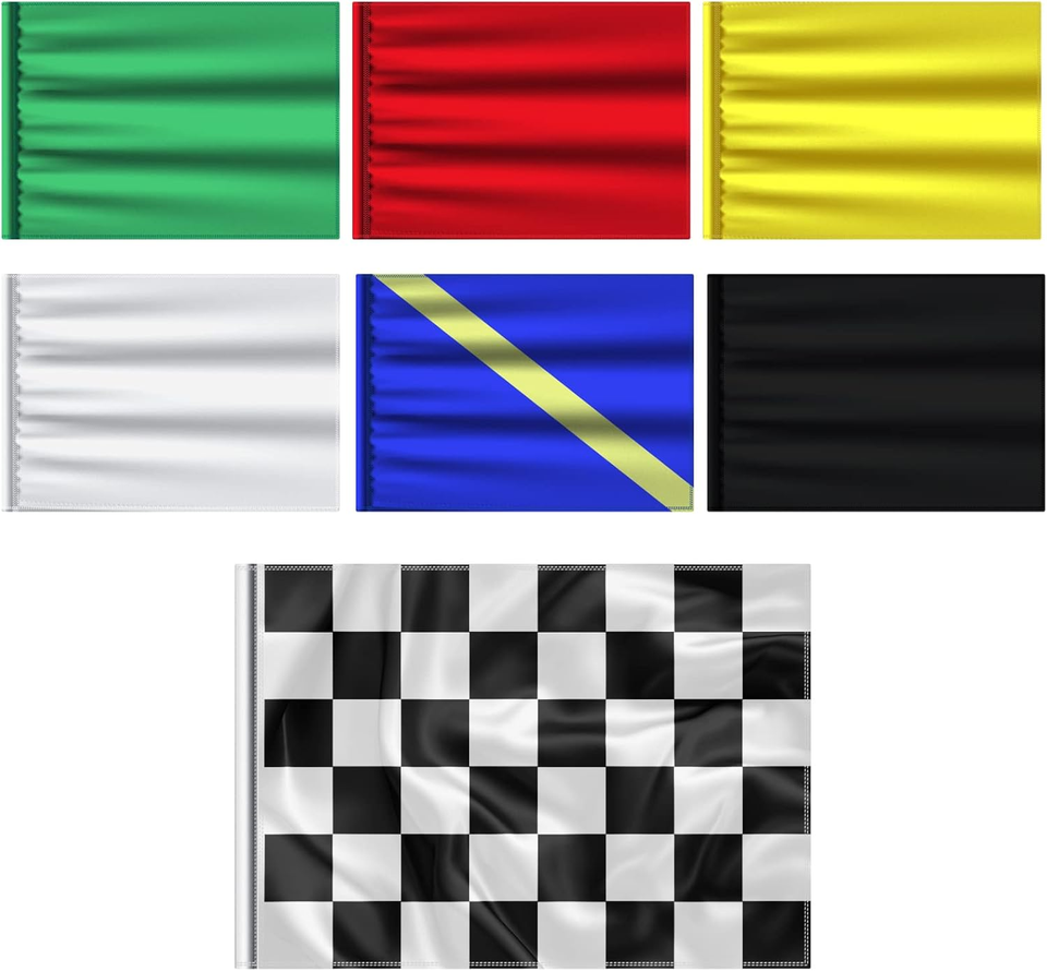 Moukeren Set of 7 Racing Flags 25 X 30 Inch Race Track Flag Pack for ...