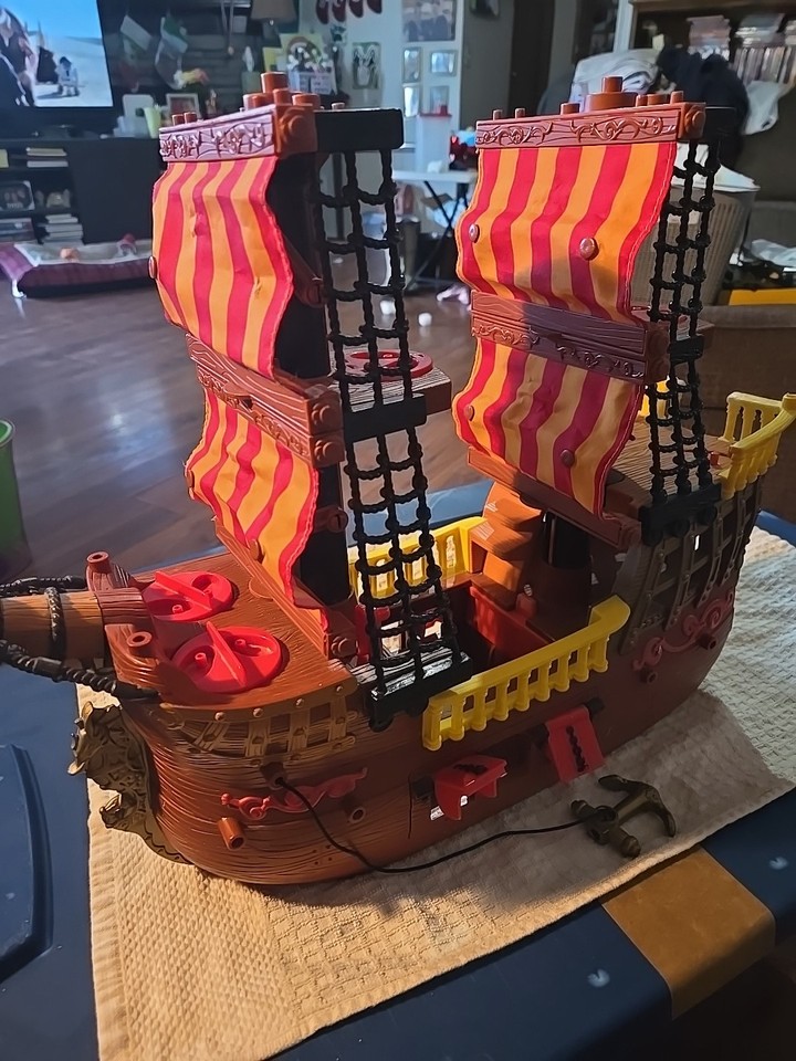 Mattel 2006 Fisher Price Imaginext Adventures Pirate Ship Boat Brown ...