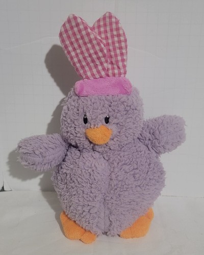 Animal Adventure Purple Duck Chick Pink Gingham Ears Bunny Plush Toy 10 ...