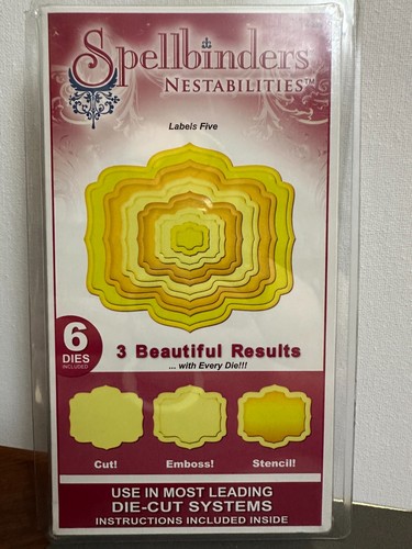Spellbinders Nestabilities ~ Labels Five Emboss Stencil Dies ~ A3 | eBay