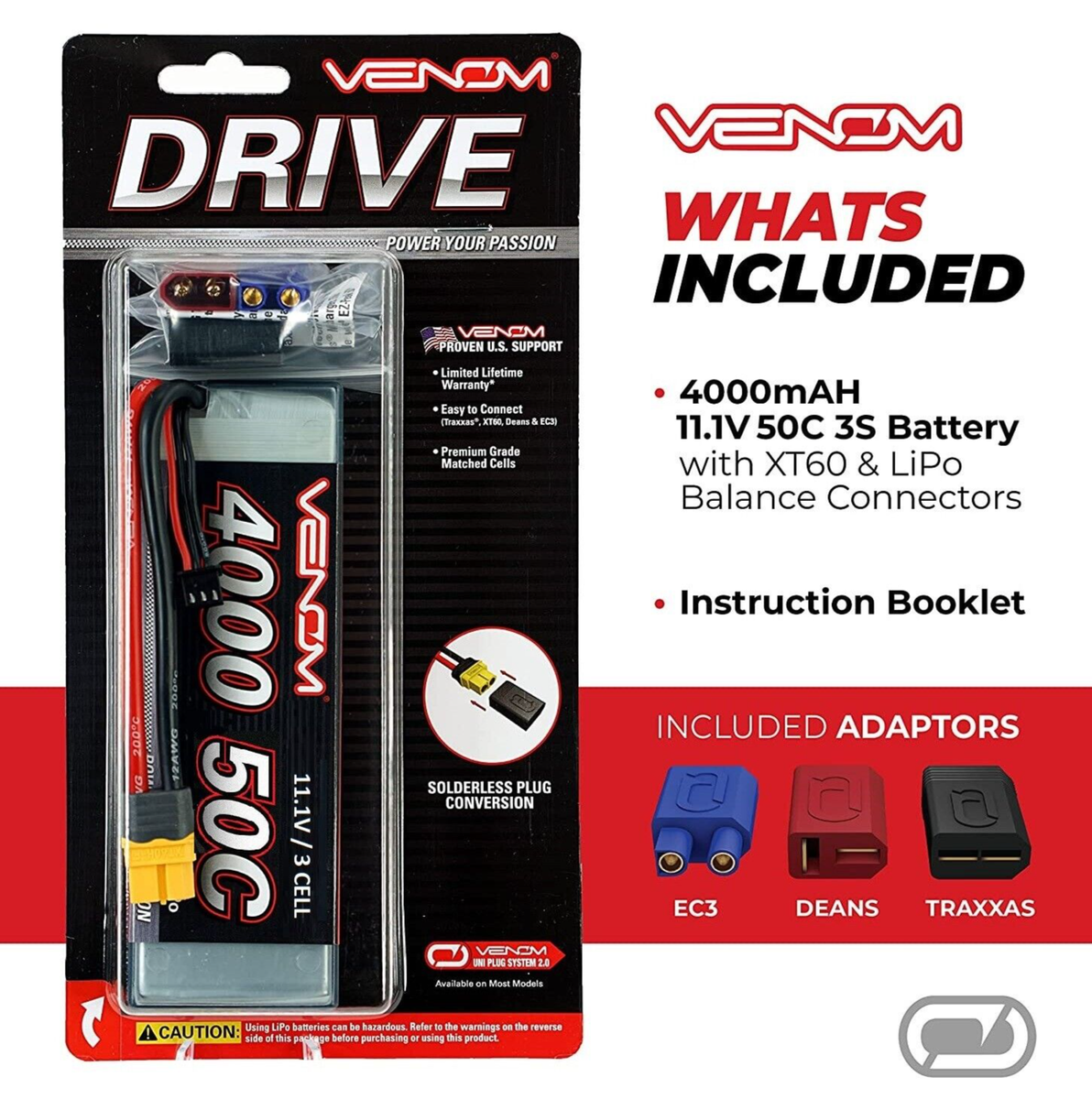 Venom 3s Lipo Battery Venom Group Fly 30C 3S 450mAh 11.1V LiPo Battery