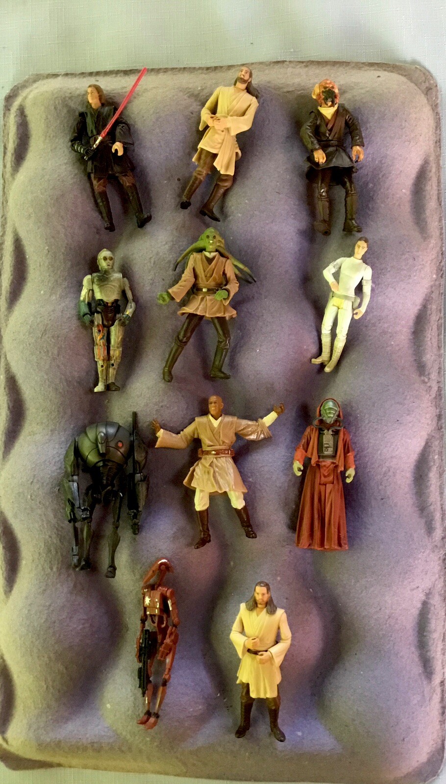 STAR WARS Lot Of 11 Prequel Figures ~~ PLO Koon~ Kit Fisto~ Anakin ...
