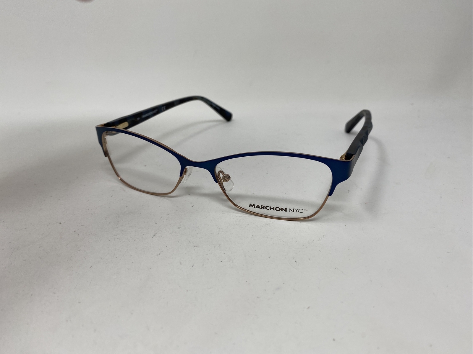 MARCHON NYC EYEGLASSES FRAME M SURREY 412 51/16/135 BLUE GOLD FLEX ...