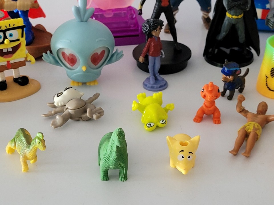 Bundle Mixed Lot Assorted Miniature 2" Plastic Toy Figures Spongebob ...