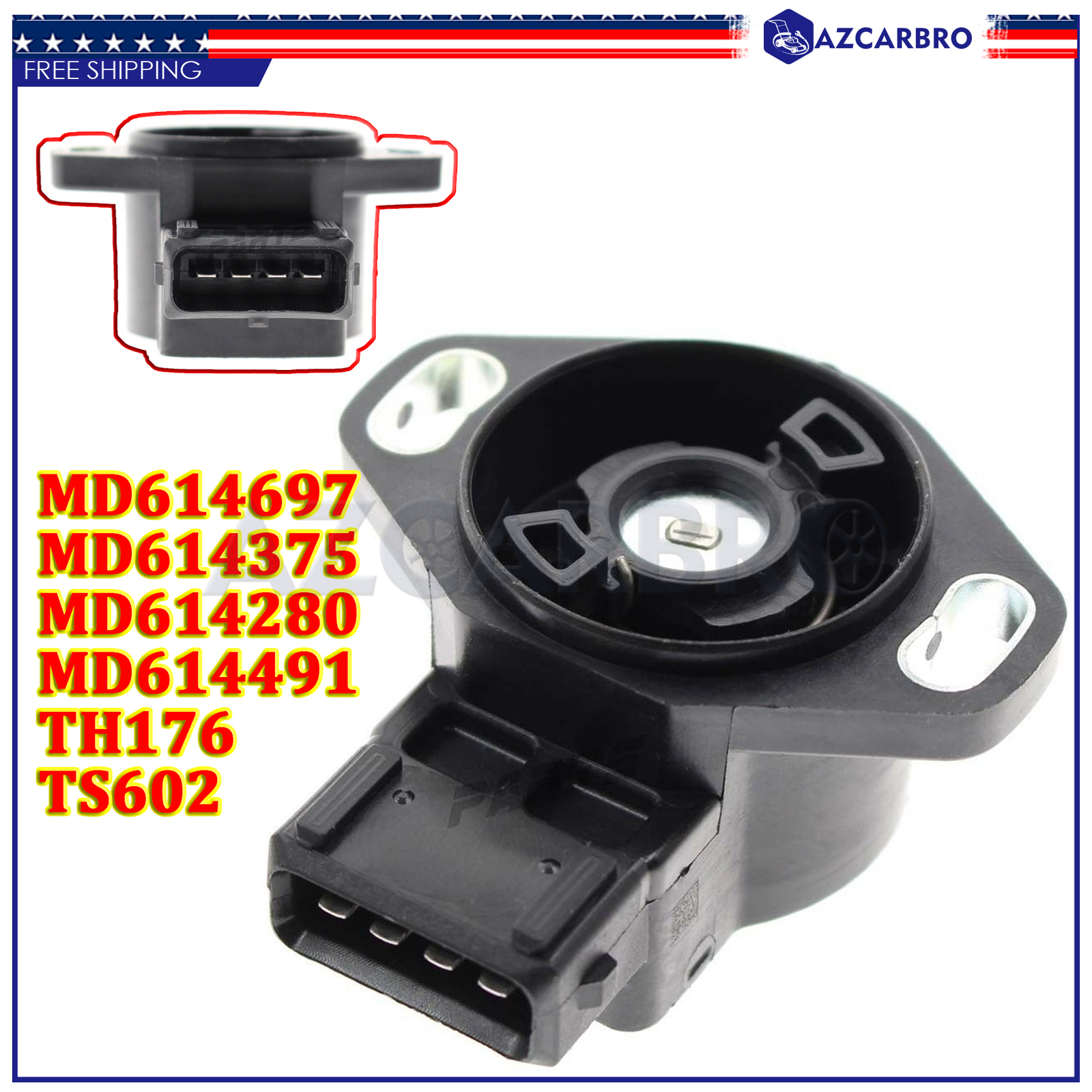 TPS Throttle Position Sensor MD614697 for Eagle Summt Mitsubishi ...