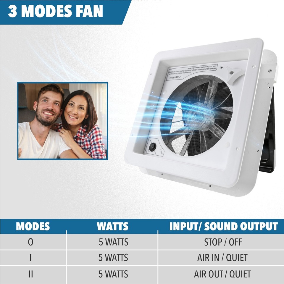 Leisure Coachworks NEW RV Roof Vent Fan 11" 2-WAY FAN Trailer Camper | eBay