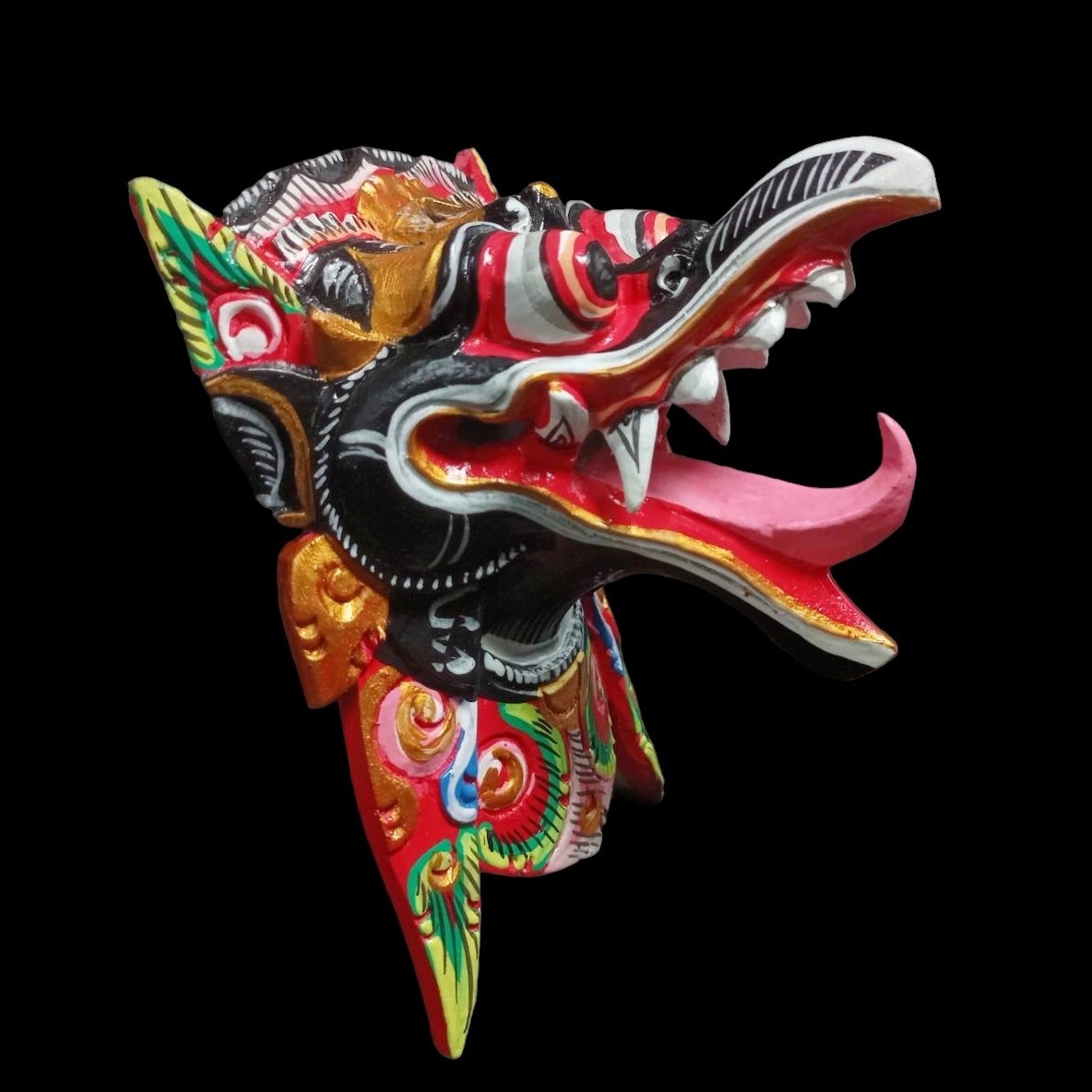 Black Garuda Bird Indonesia Balinese Mask Hinduism Wood Carved Wall Art ...