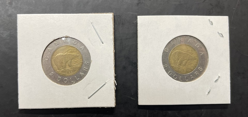 1996 CANADIAN 2 DOLLAR 2 TONE COIN CURRENCY WORLD MONEY (2 Coins) | eBay
