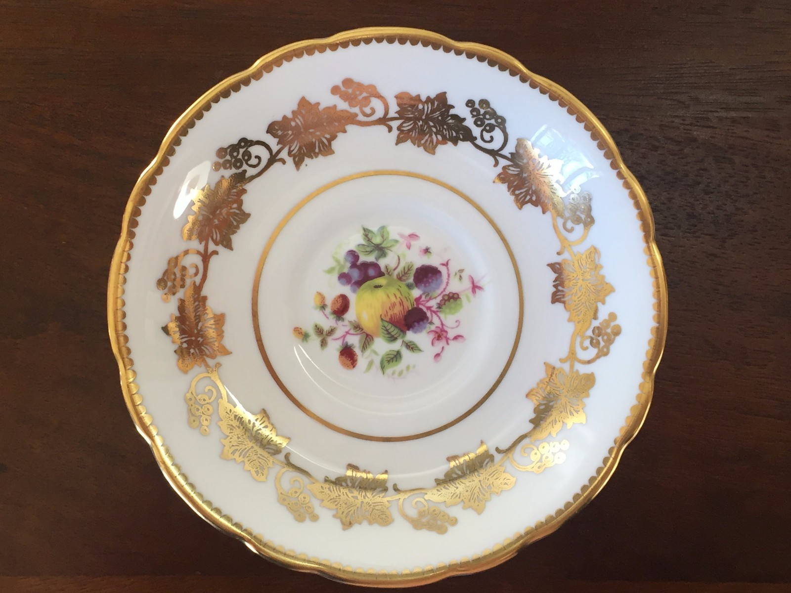 Paragon WHITE & GOLD with Fruit Footed Cup & Saucer Set ~ England | eBay