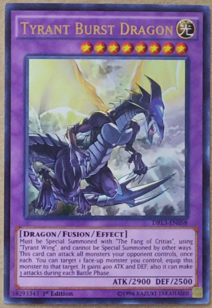 Yu-Gi-Oh! - Tyrant Burst Dragon - Ultra Rare - DRL3-EN058 - 1st Ed ...
