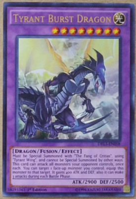 Yu-Gi-Oh! - Tyrant Burst Dragon - Ultra Rare - DRL3-EN058 - 1st Ed ...