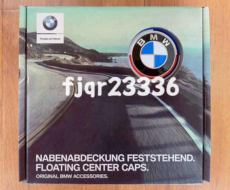 New BMW 50th Anniversary Emblem Floating Car Wheel Center Caps 68mm A ...